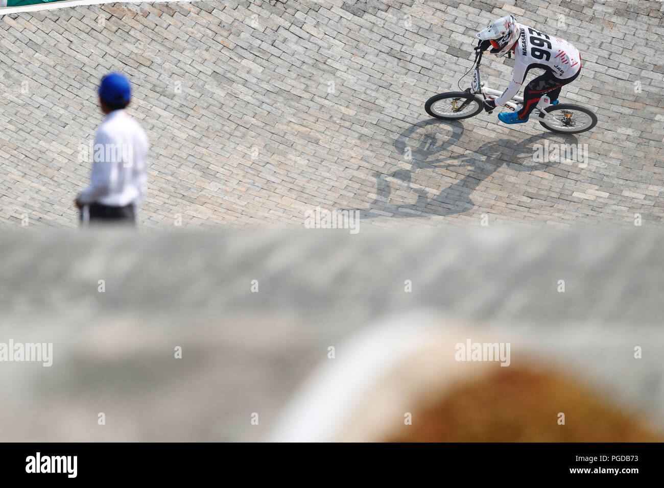 Jakarta, Indonesia. 25th Aug, 2018. Yoshitaku Nagasako (JPN) Cycling ...