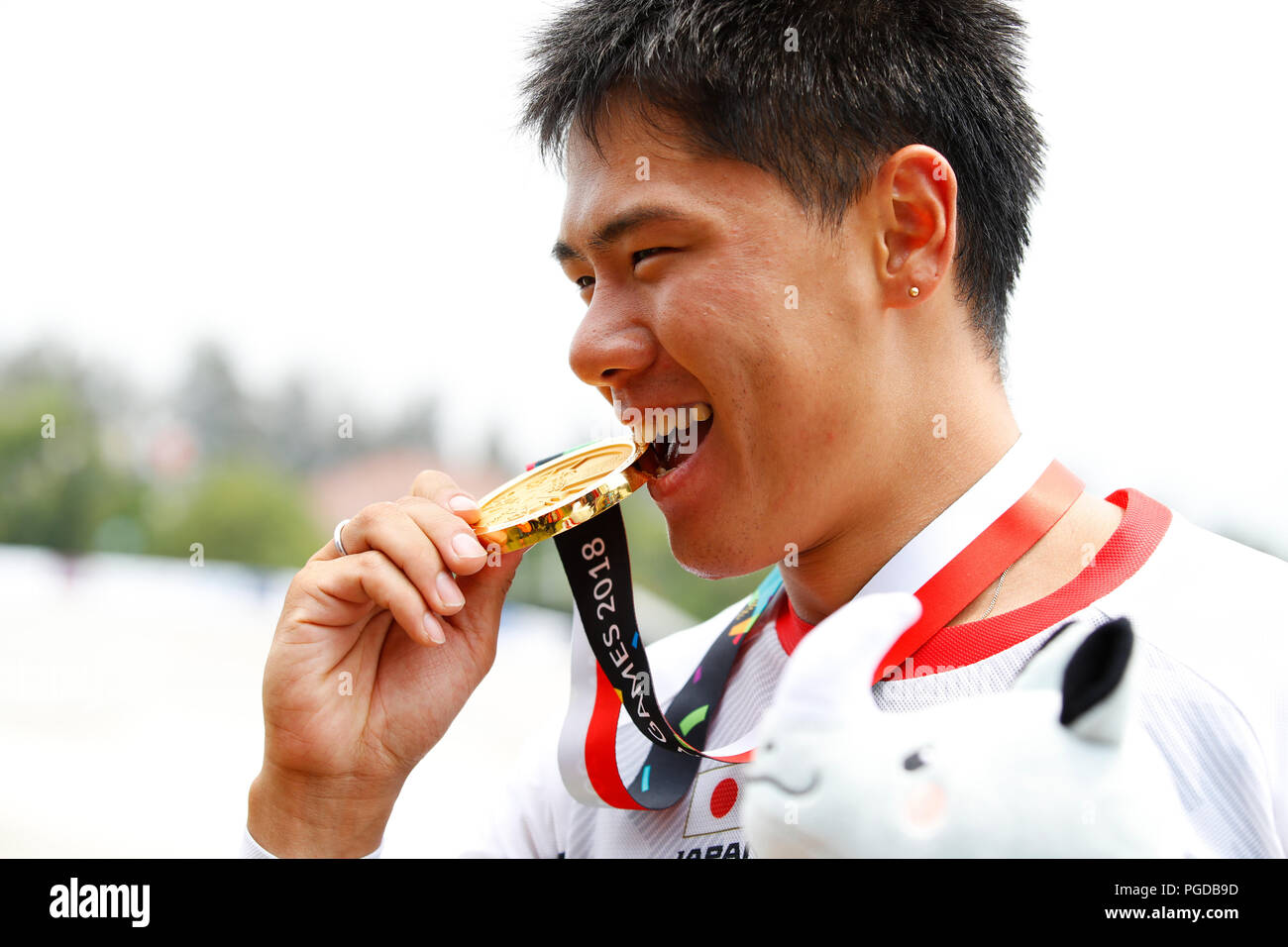 Jakarta, Indonesia. 25th Aug, 2018. Yoshitaku Nagasako (JPN) Cycling ...