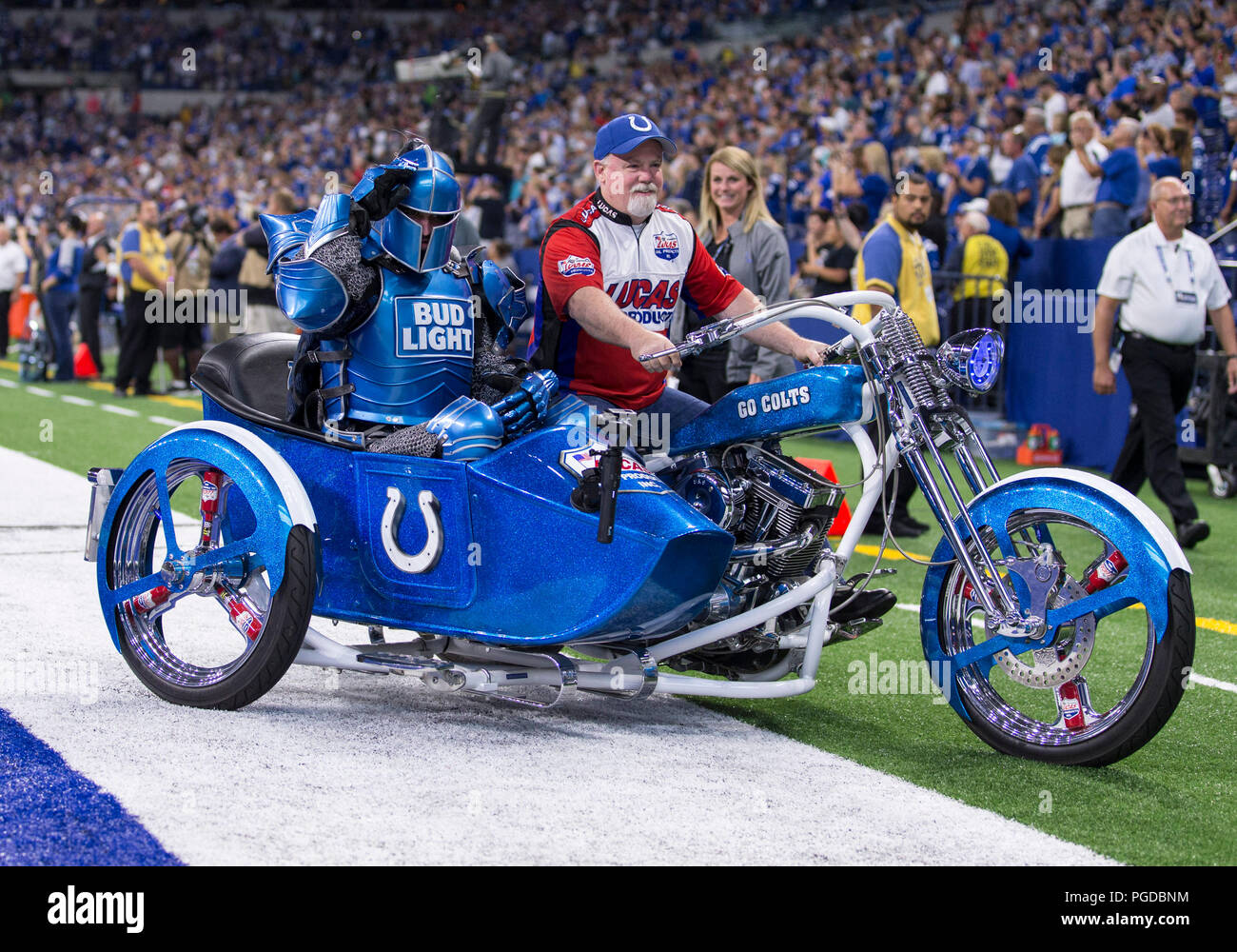 August 25, 2018: Lucas Oil Motorcycle with Bud Light man during NFL ...