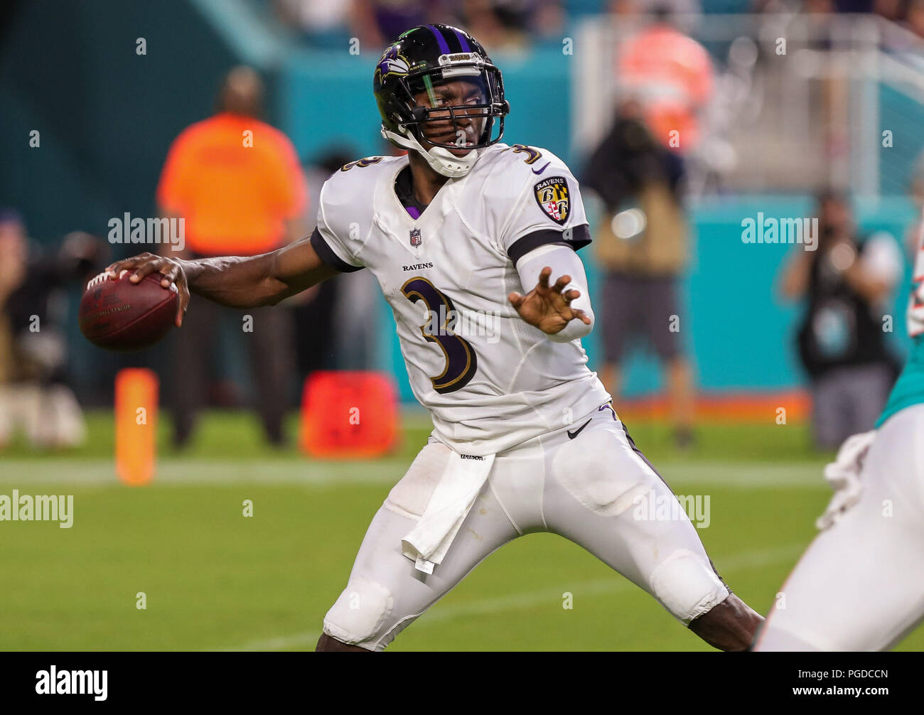 Miami Gardens, Florida, USA. 25th Aug, 2018. Baltimore Ravens ...
