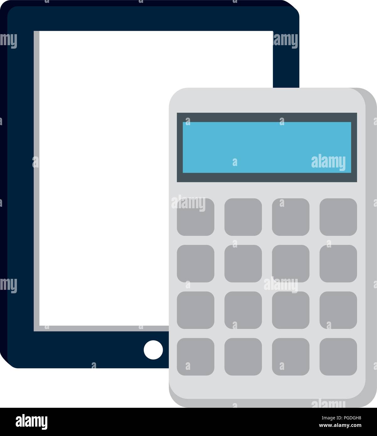 calculator math with tablet Stock Vector Image & Art - Alamy