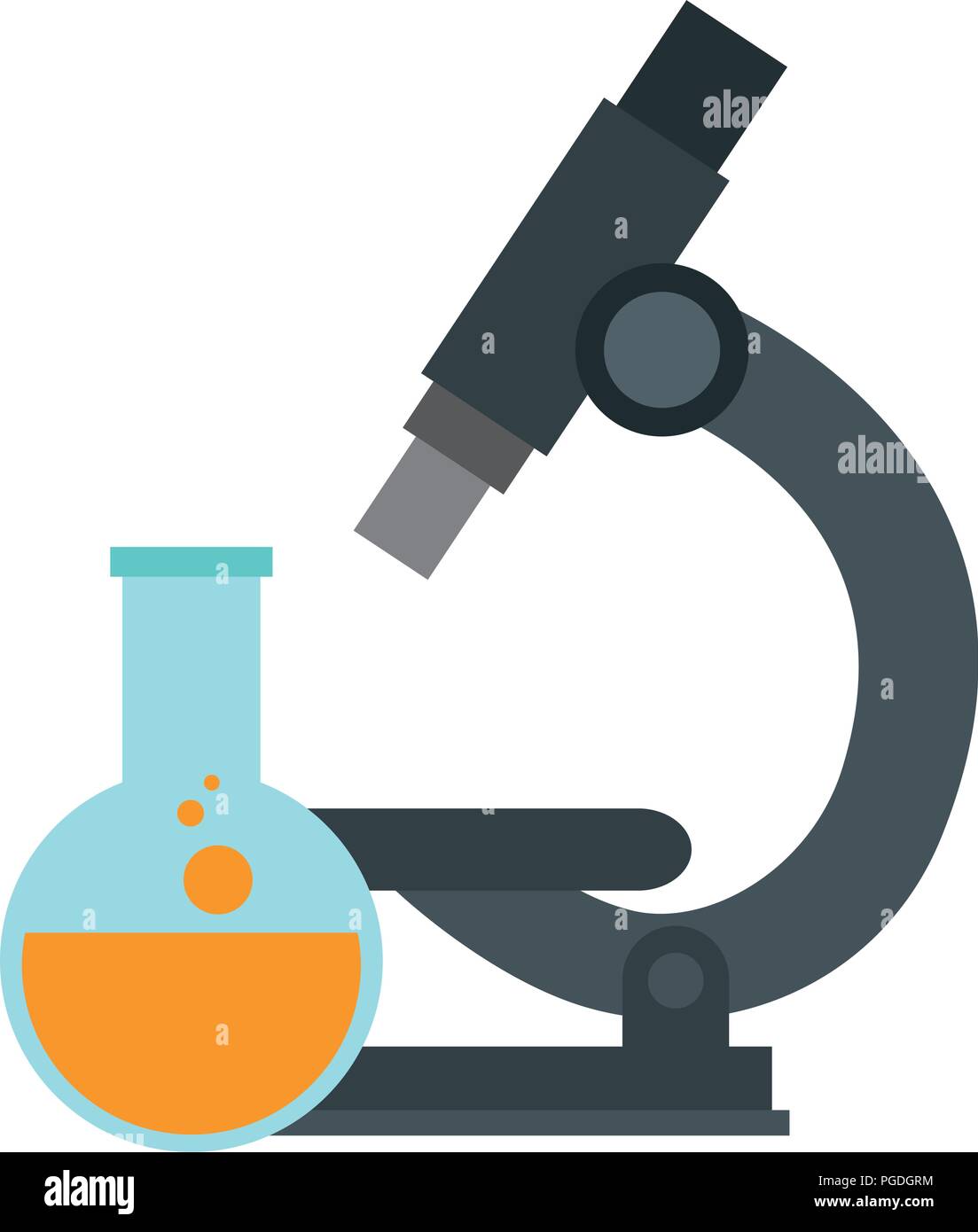 microscope laboratory with tube test Stock Vector Image & Art - Alamy