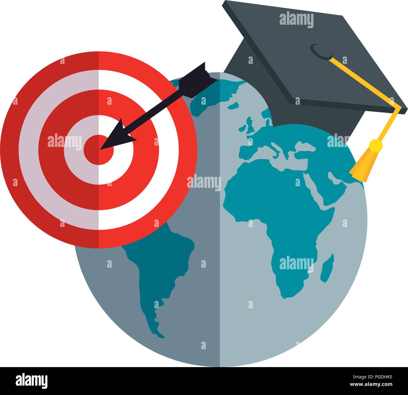 planet graduated with target Stock Vector Image & Art - Alamy