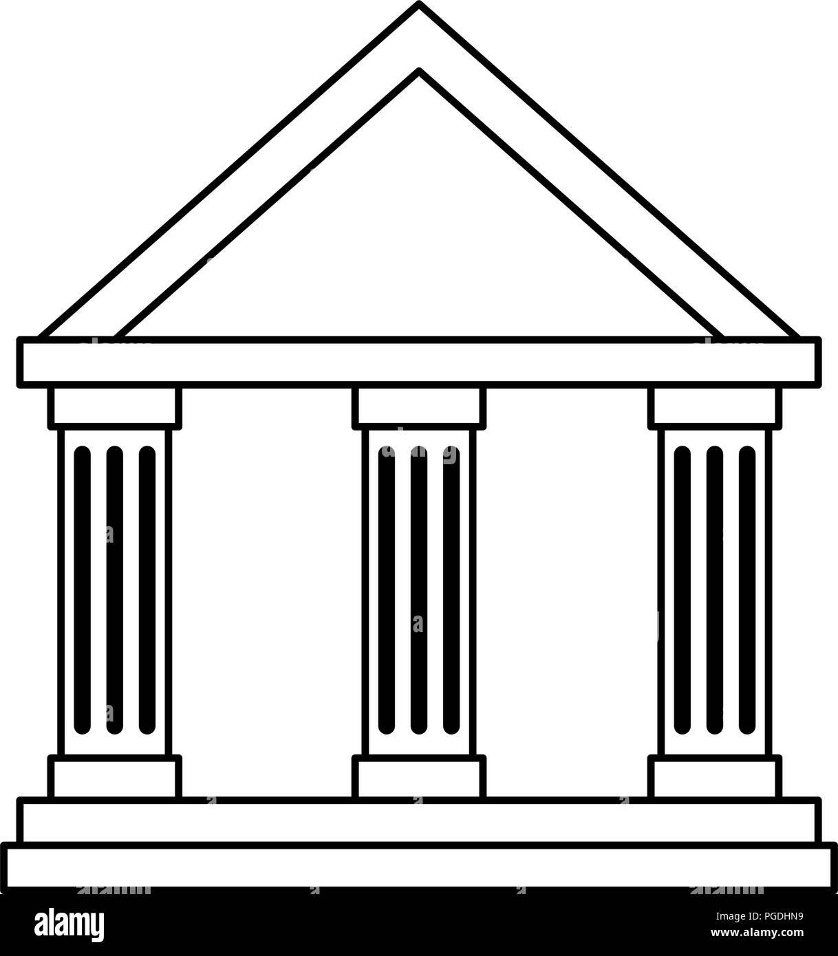 Bank building with pillars Black and White Stock Photos & Images - Alamy