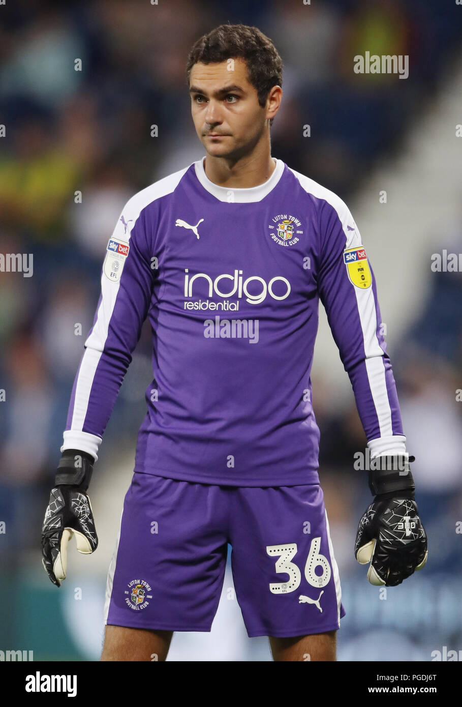 Luton Town goalkeeper James Shea Stock Photo - Alamy