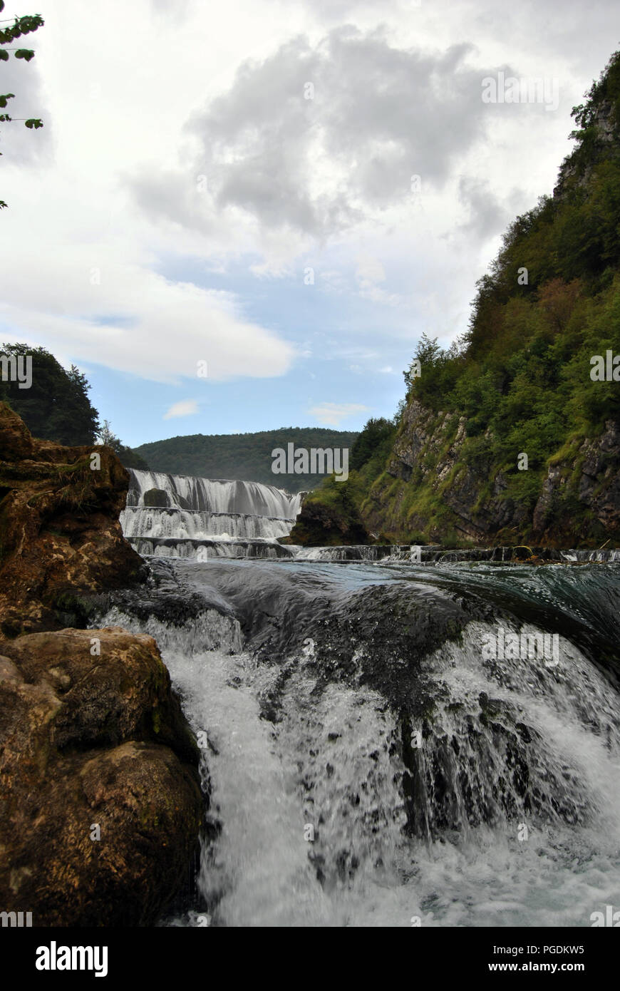 Waterfalls in the Una National Park. Bosnia-Herzegovina Stock Photo - Alamy