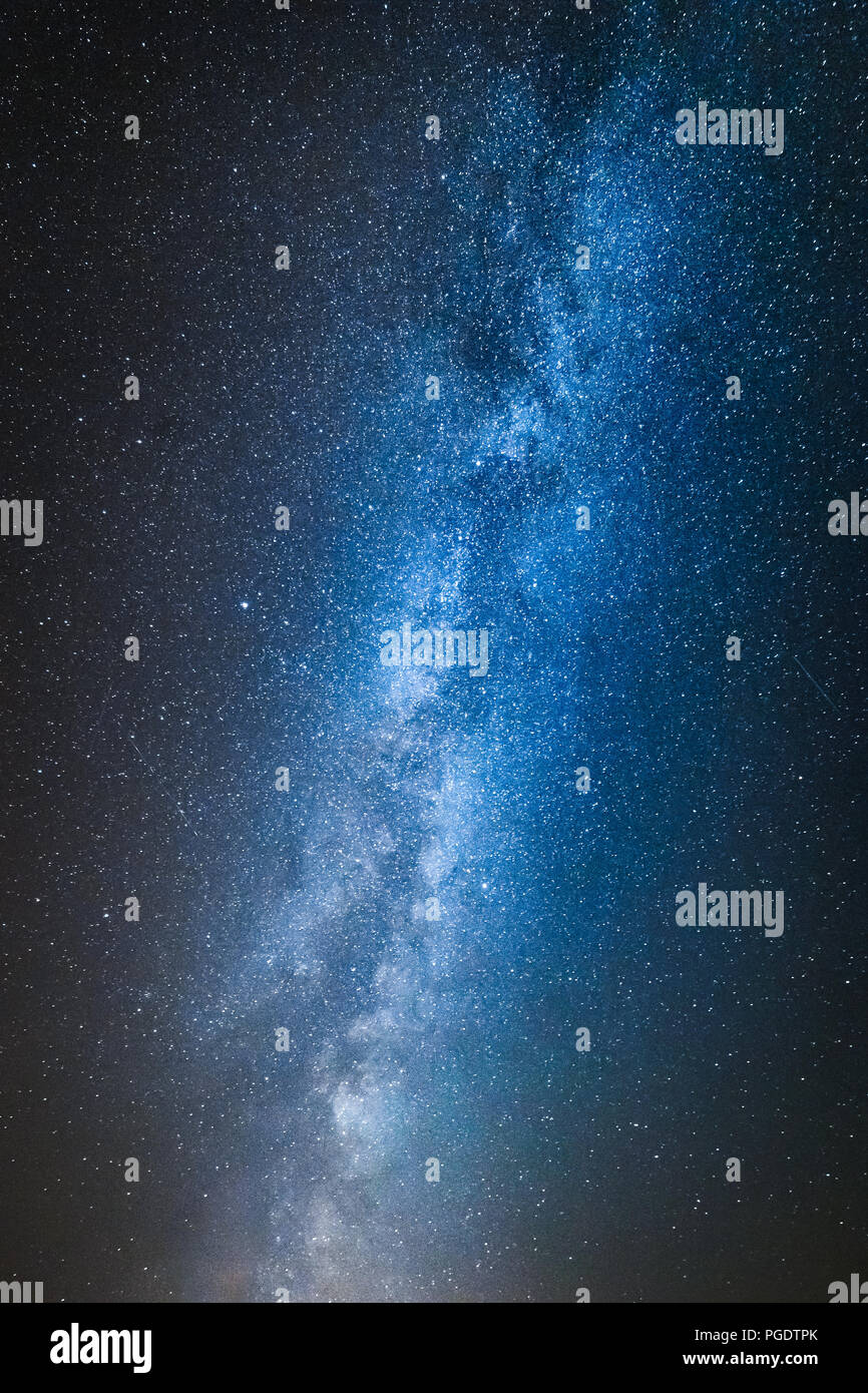 Blue and white milky way with million stars Stock Photo - Alamy