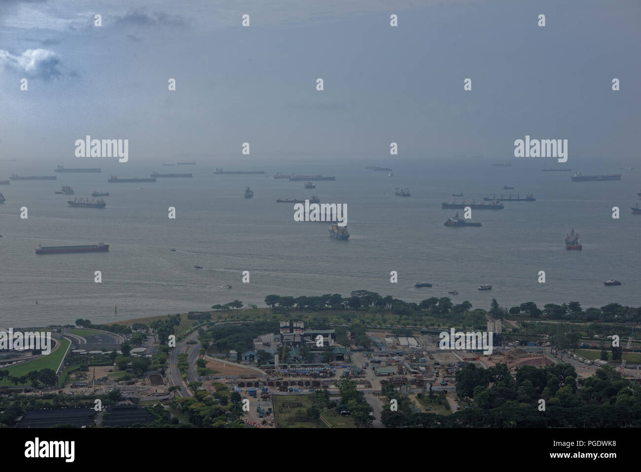 Aerial view of the strait of malacca hi-res stock photography and ...