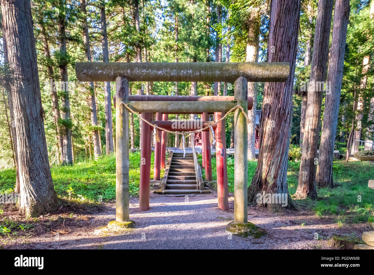 Japanese temple on top of the step Stock Photo - Alamy