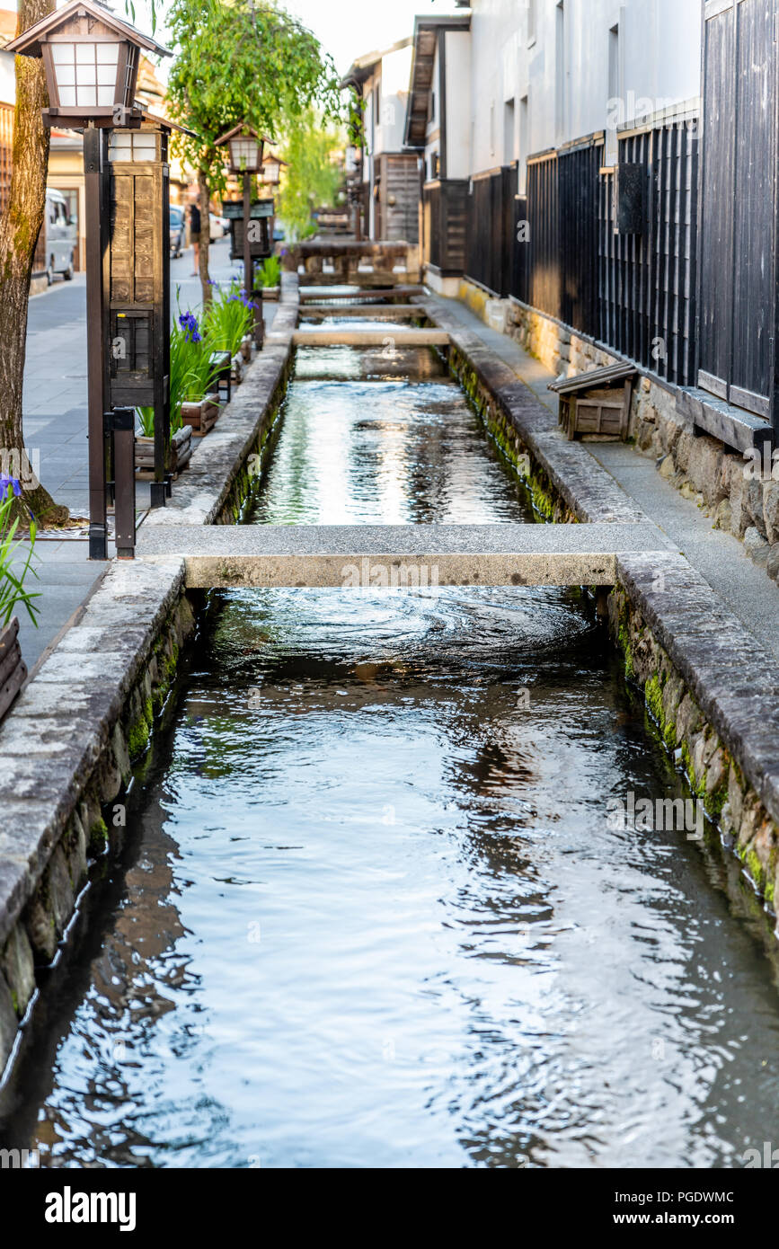Waterway with fish in Gifu Japan Stock Photo - Alamy
