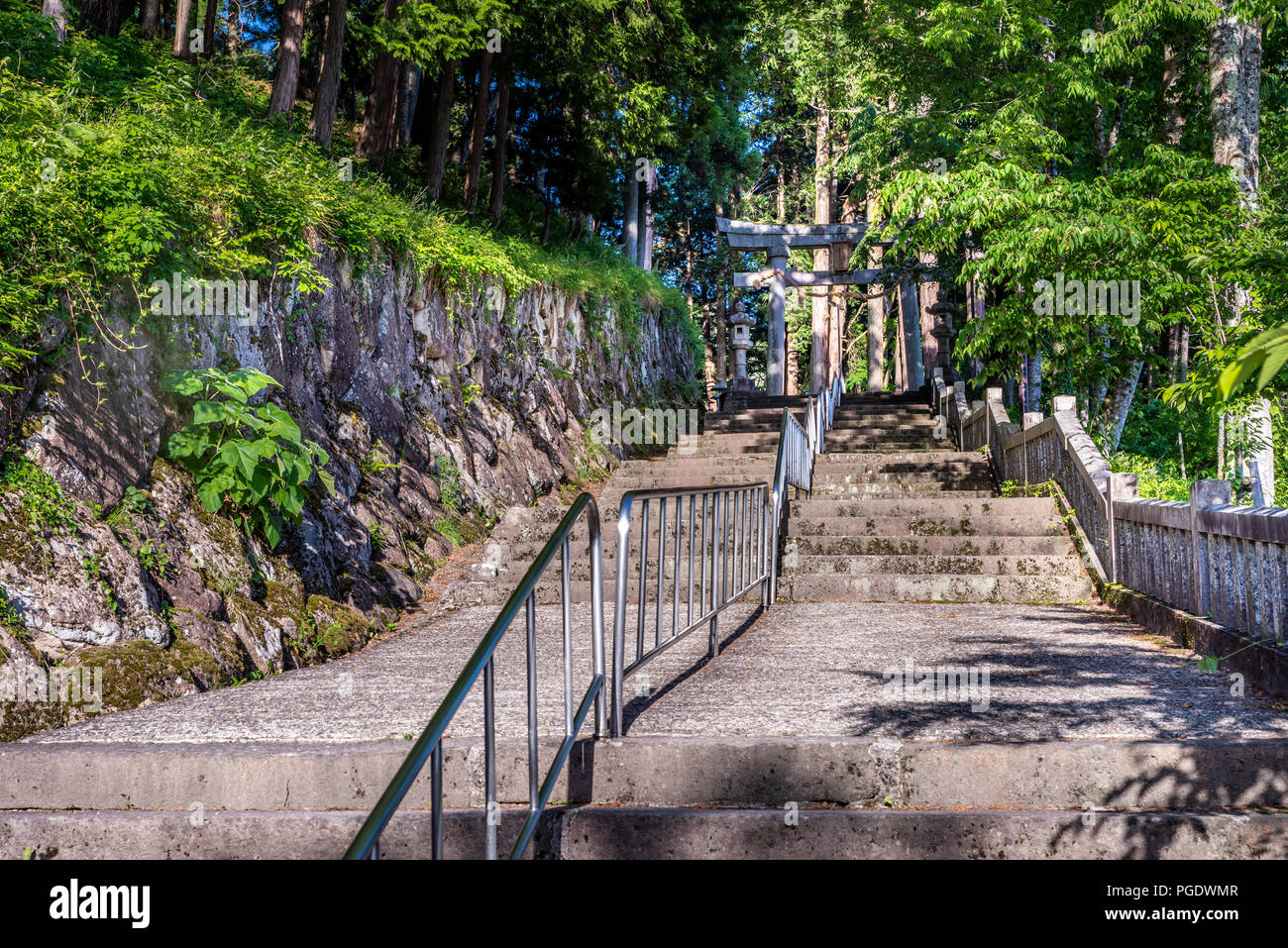 Japanese temple on top of the step Stock Photo - Alamy