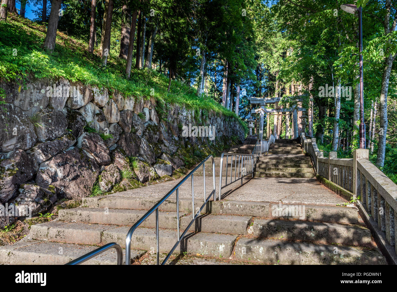 Japanese temple on top of the step Stock Photo - Alamy