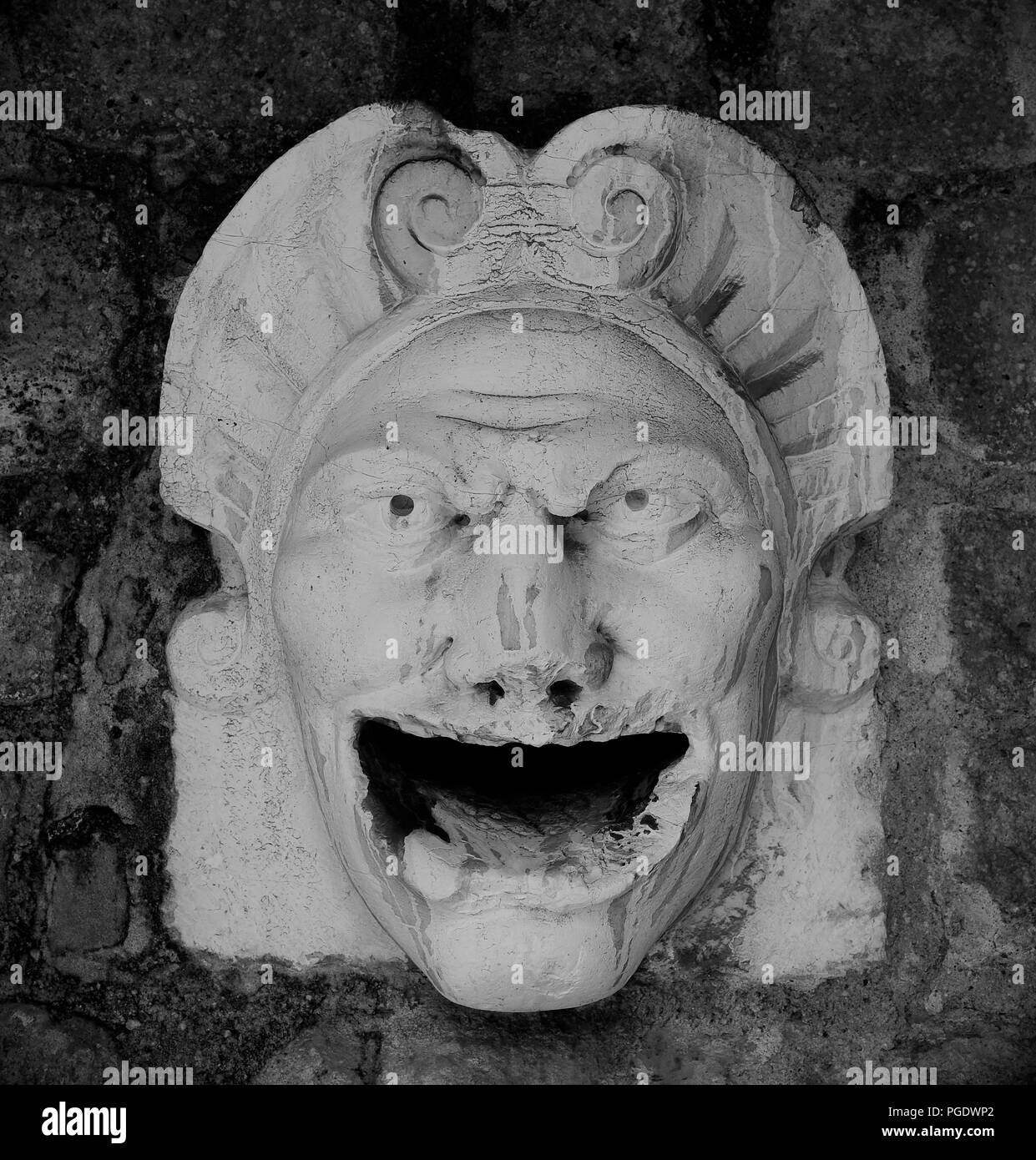 Gothic medieval castle on top Black and White Stock Photos & Images - Alamy
