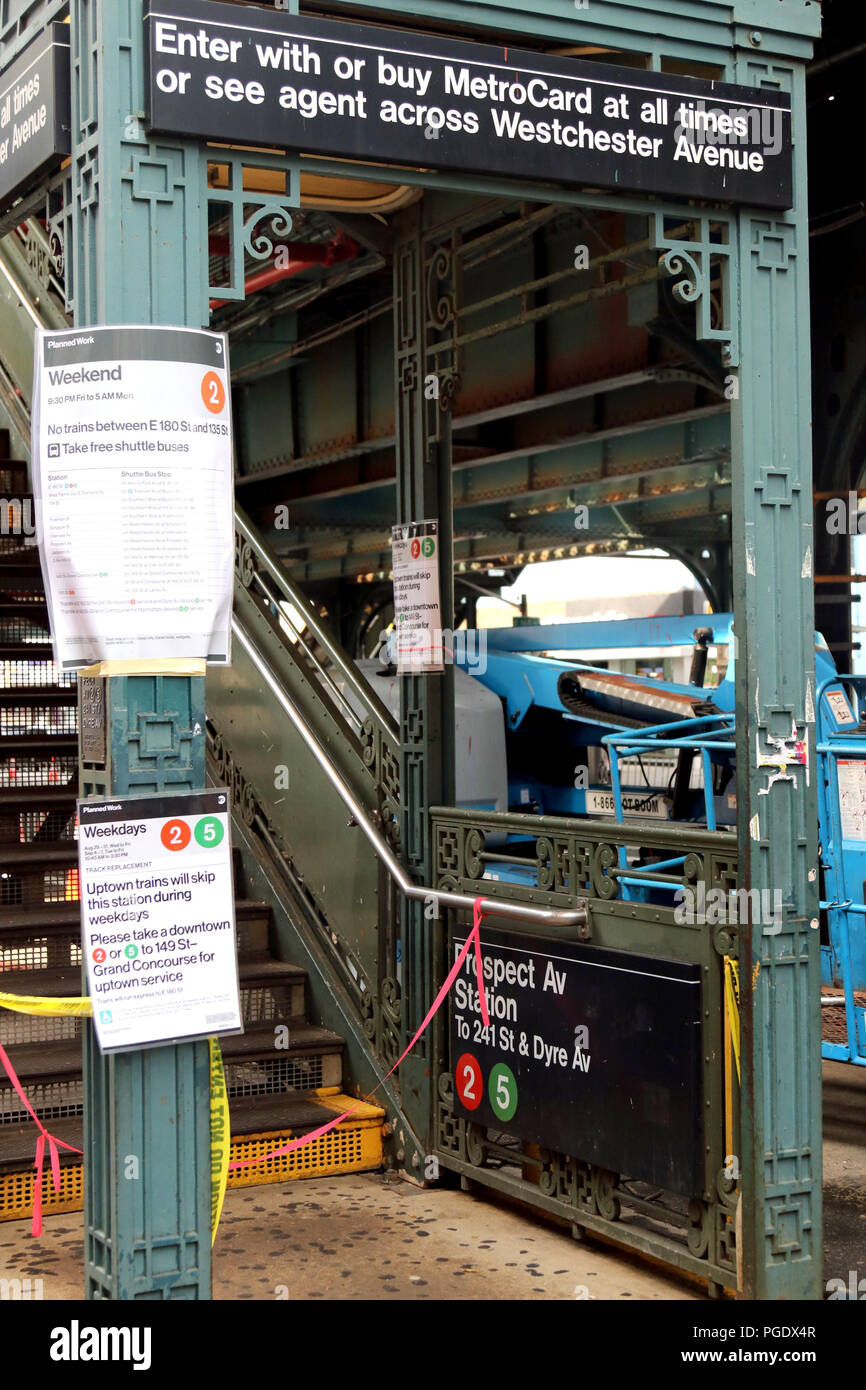 New York, NY USA. 25 Aug, 2018. The Metropolitan Transit Authority (MTA ...