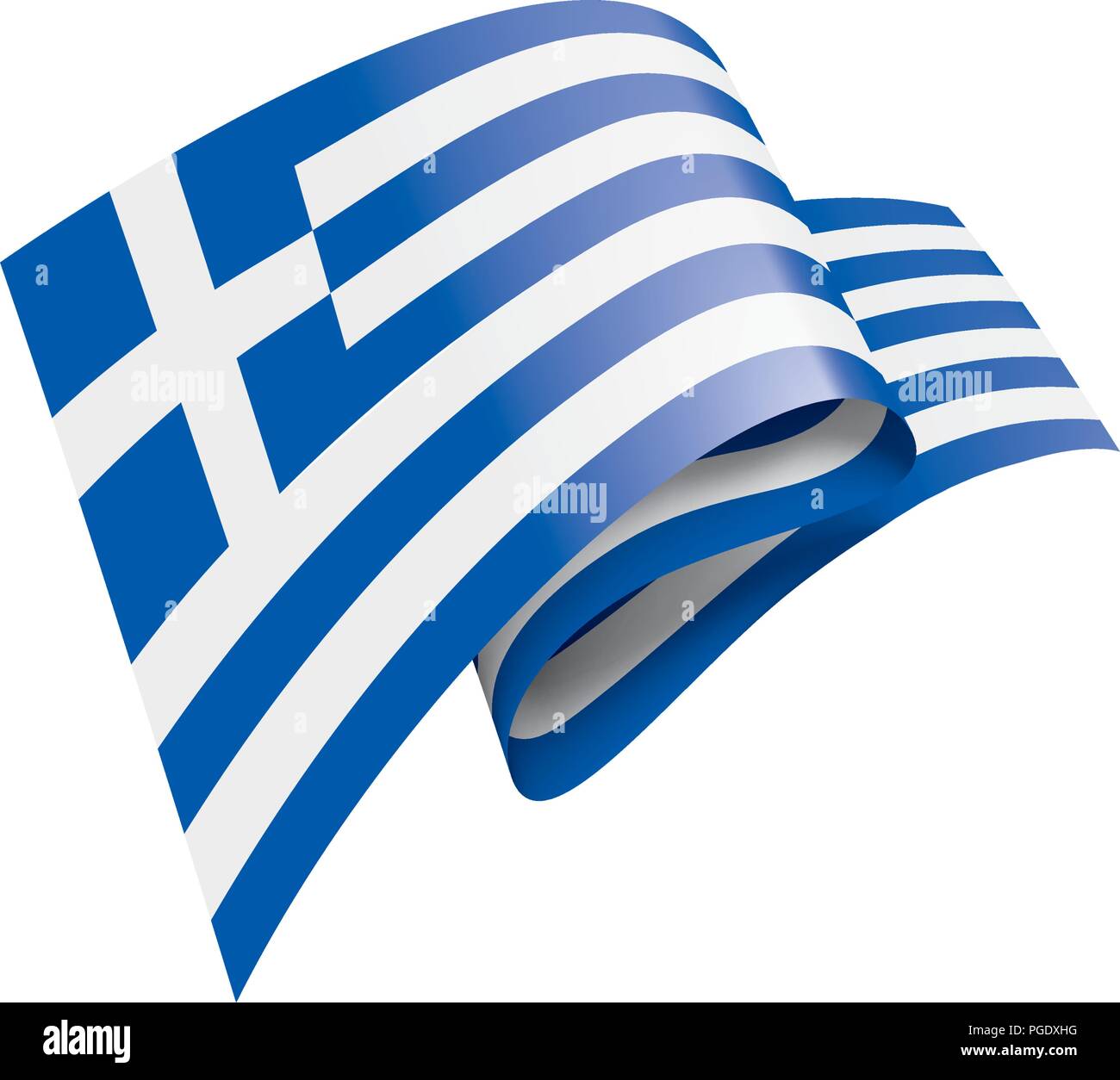 Greece flag, vector illustration on a white background Stock Vector ...