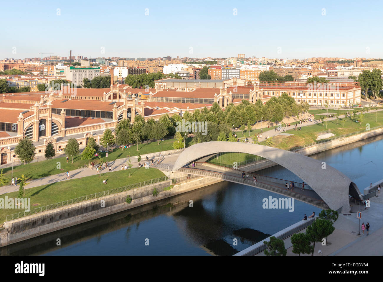 bridge in Madrid Rio Stock Photo - Alamy