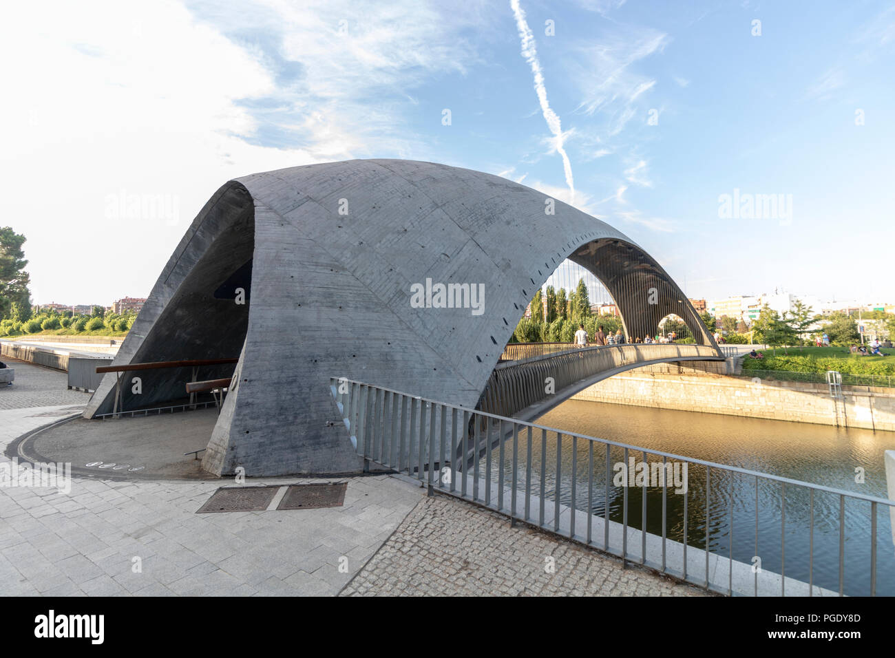 bridge in Madrid Rio Stock Photo - Alamy