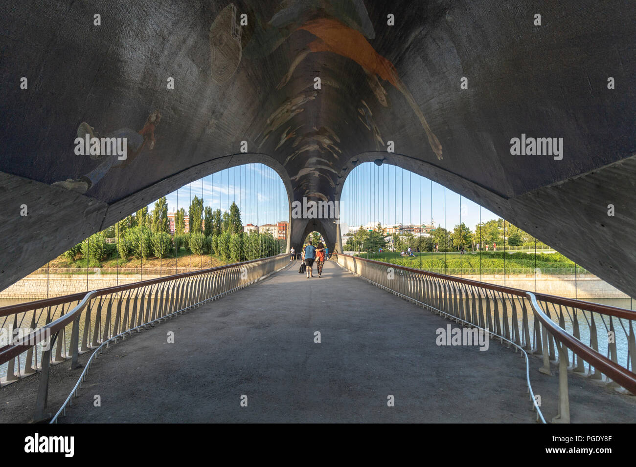 bridge in Madrid Rio Stock Photo - Alamy
