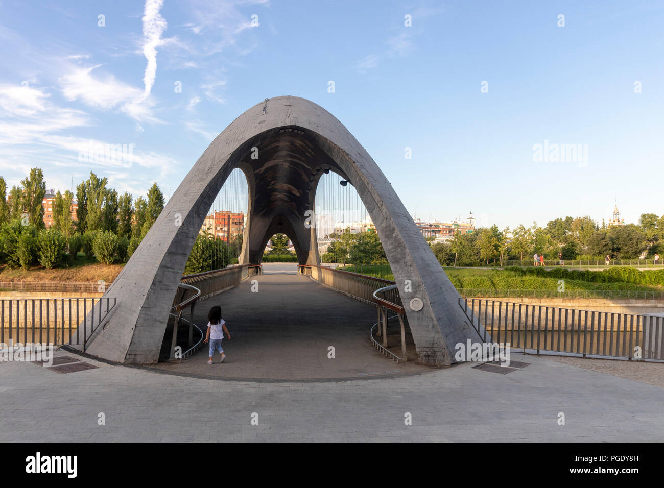 bridge in Madrid Rio Stock Photo - Alamy
