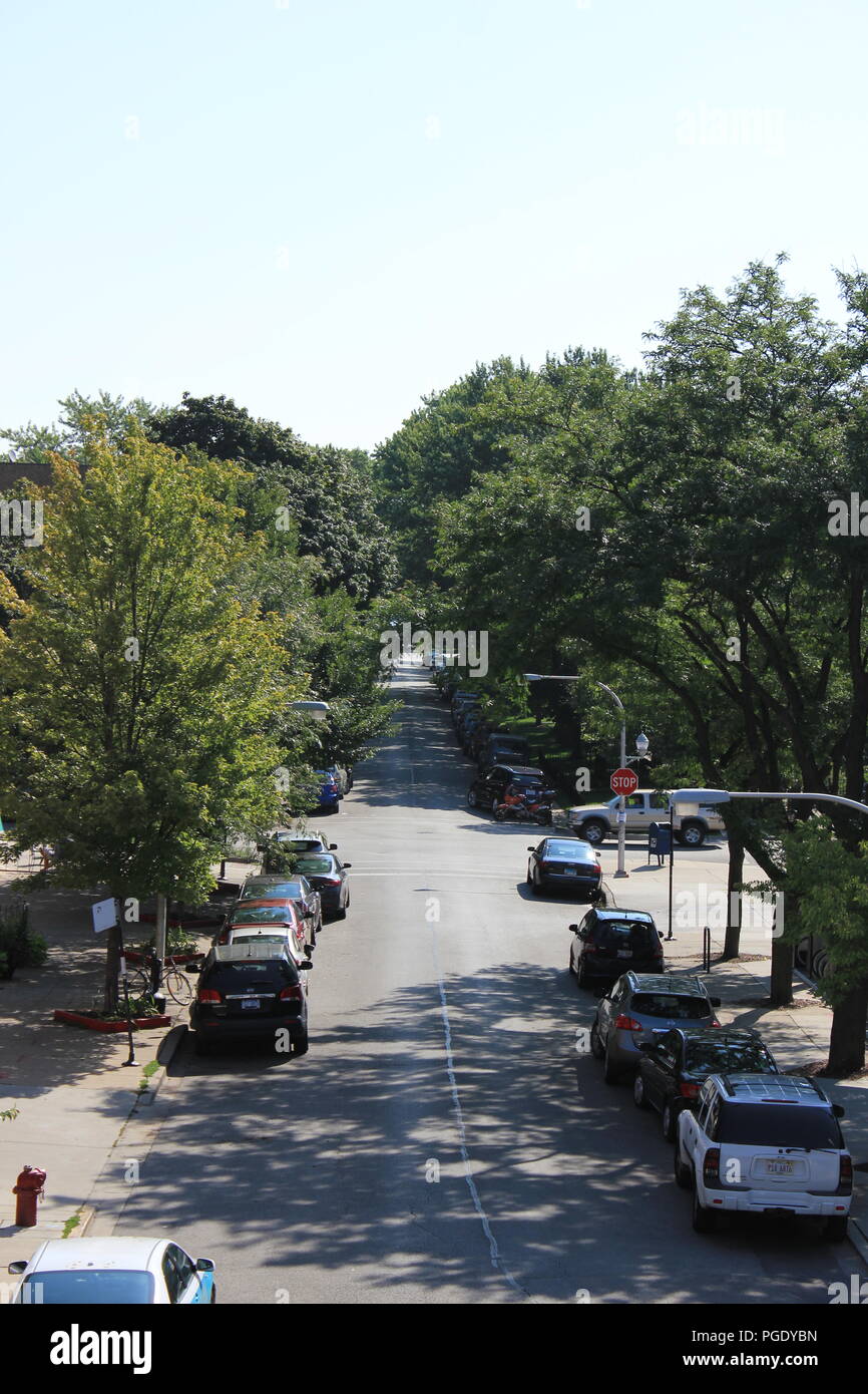 View of Howard Street from the CTA Red line Howard Street Train station ...