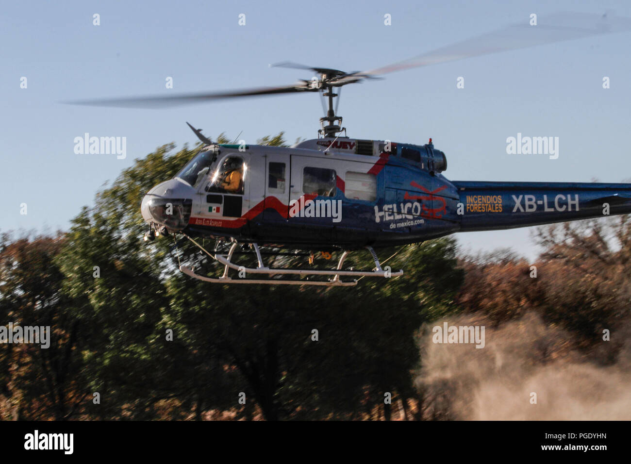 Helicopter used by the Conafor, National Forestry Commission to fight ...