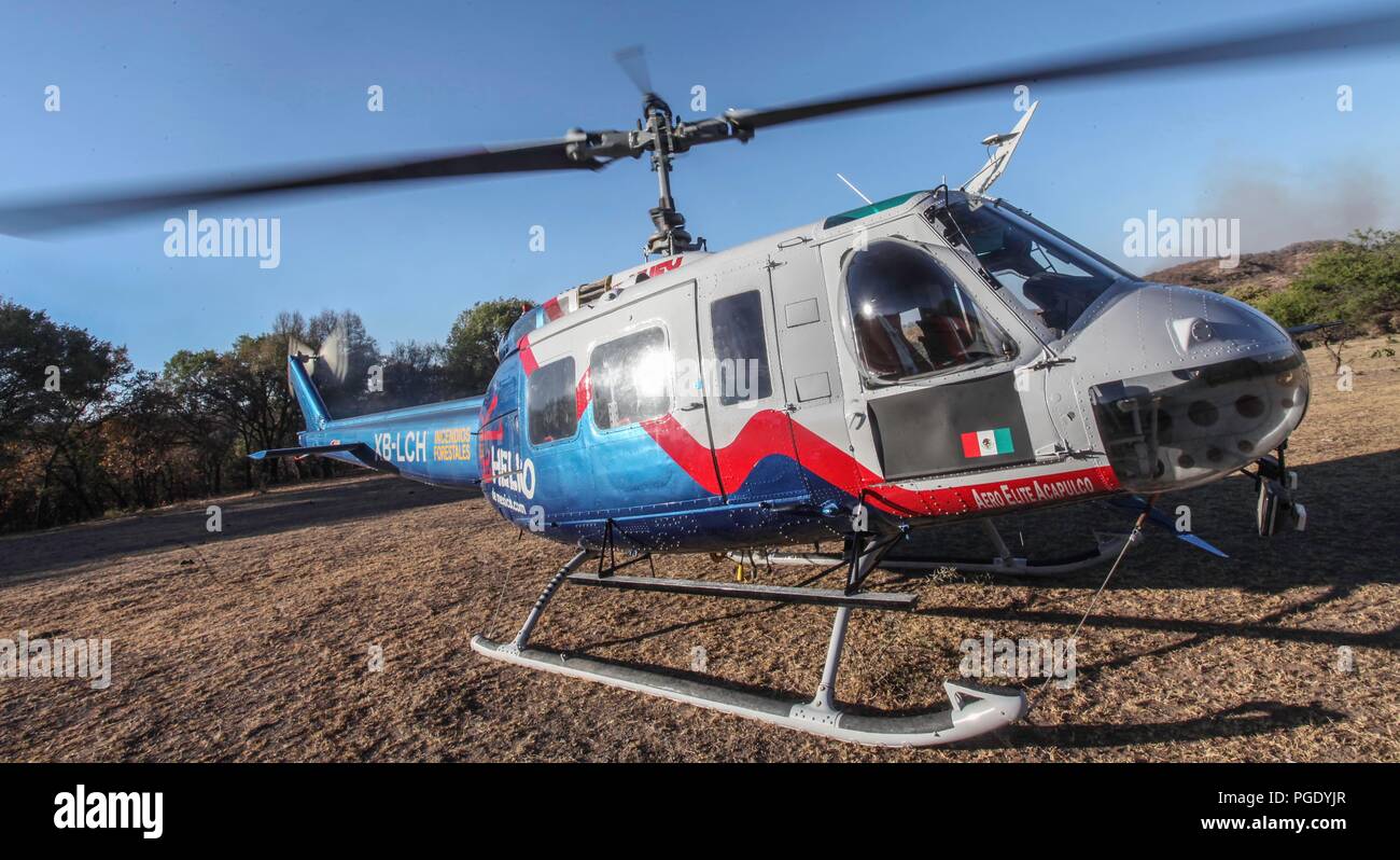 Helicopter used by the Conafor, National Forestry Commission to fight ...