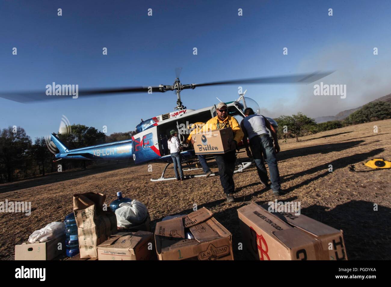Helicopter used by the Conafor, National Forestry Commission to fight ...