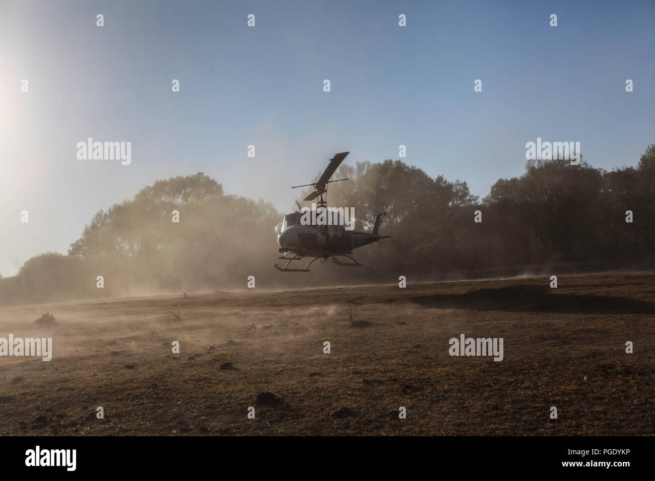 Helicopter used by the Conafor, National Forestry Commission to fight ...