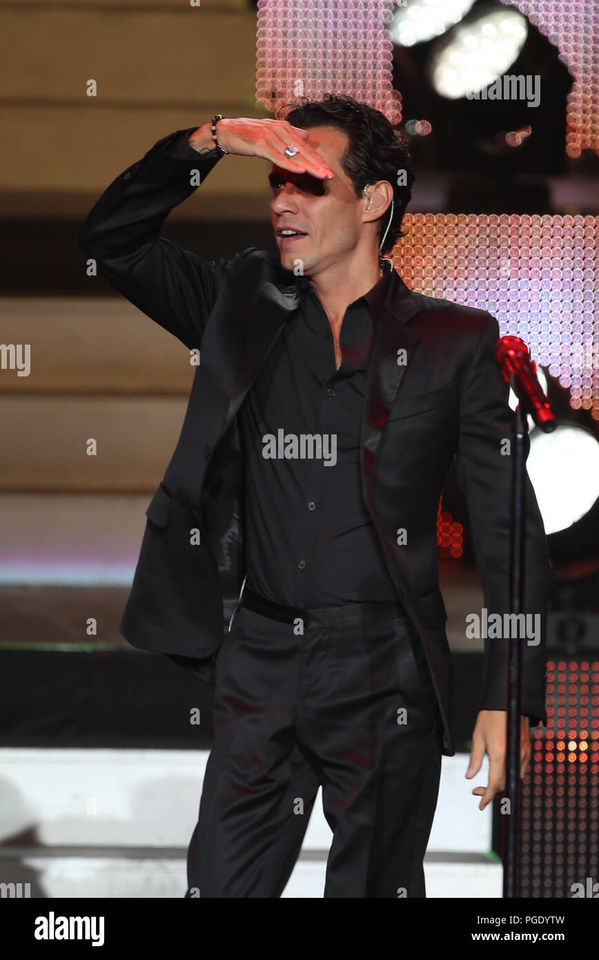 The Puerto Rican singer Marc Anthony, during his concert at The Axis ...