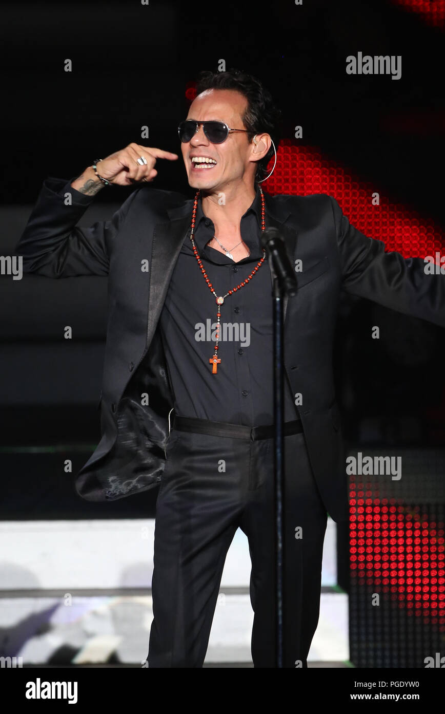 The Puerto Rican singer Marc Anthony, during his concert at The Axis ...