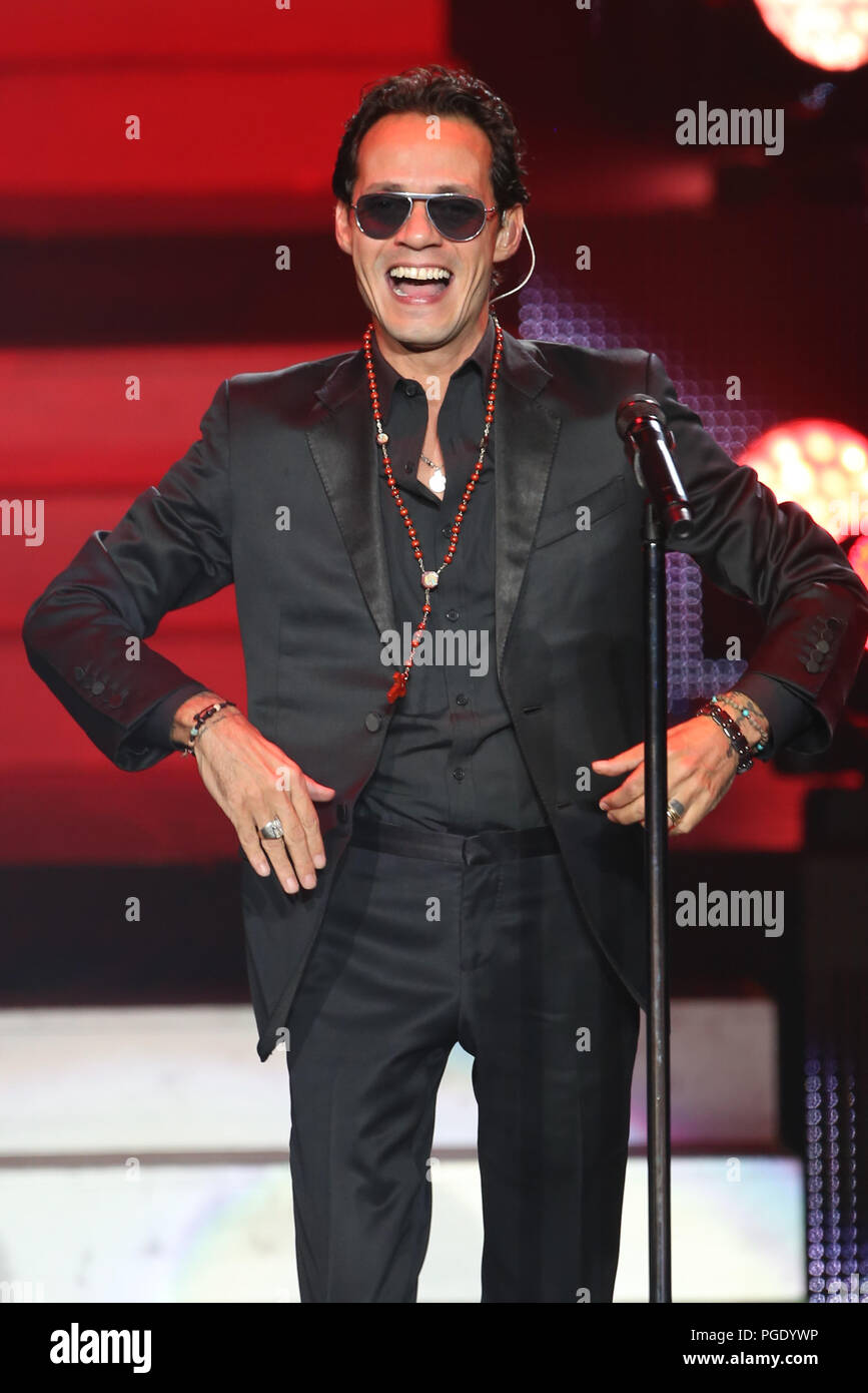 The Puerto Rican singer Marc Anthony, during his concert at The Axis ...