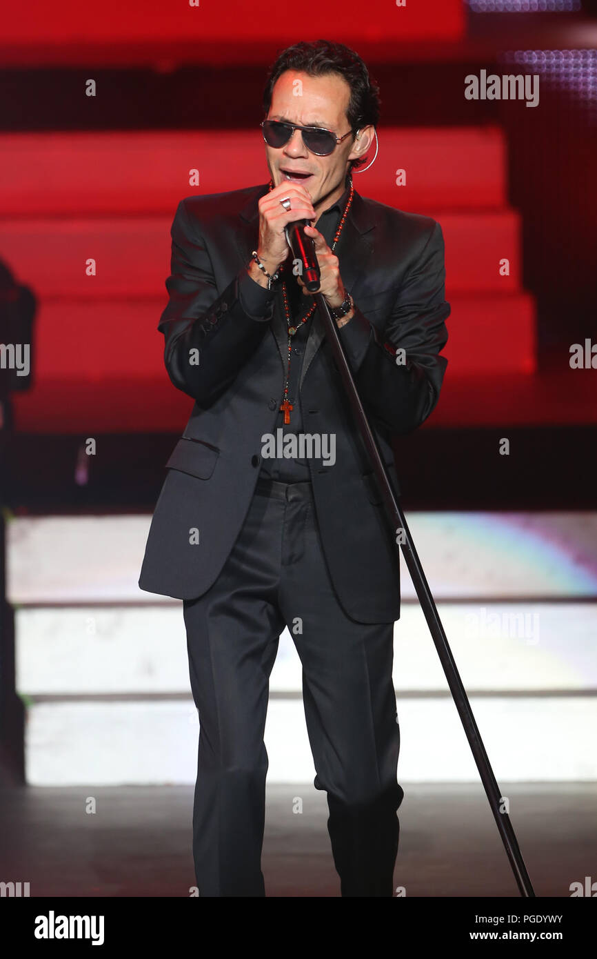 The Puerto Rican singer Marc Anthony, during his concert at The Axis ...