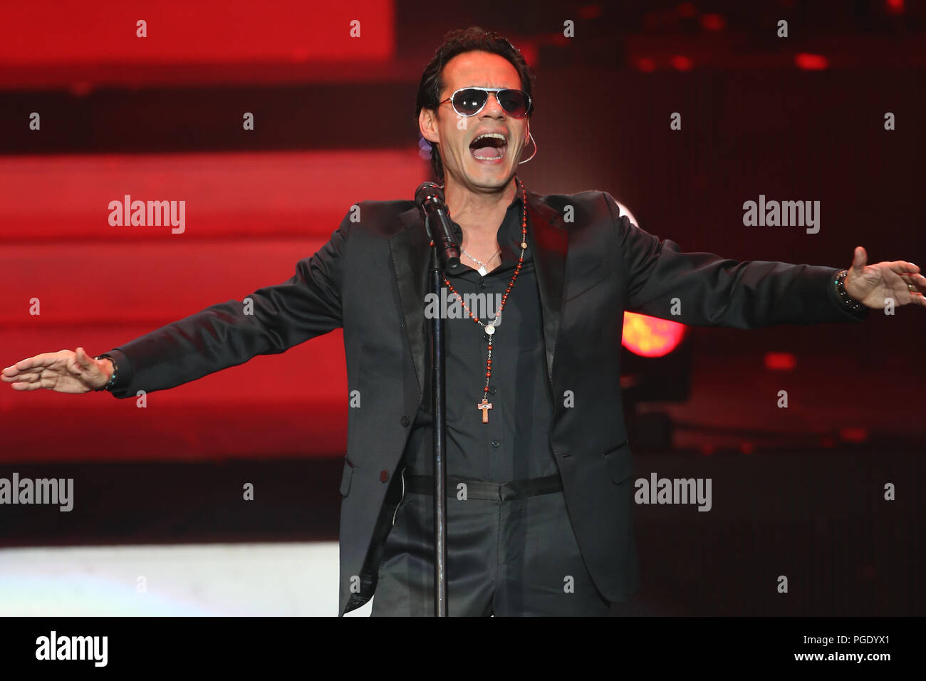 The Puerto Rican singer Marc Anthony, during his concert at The Axis ...