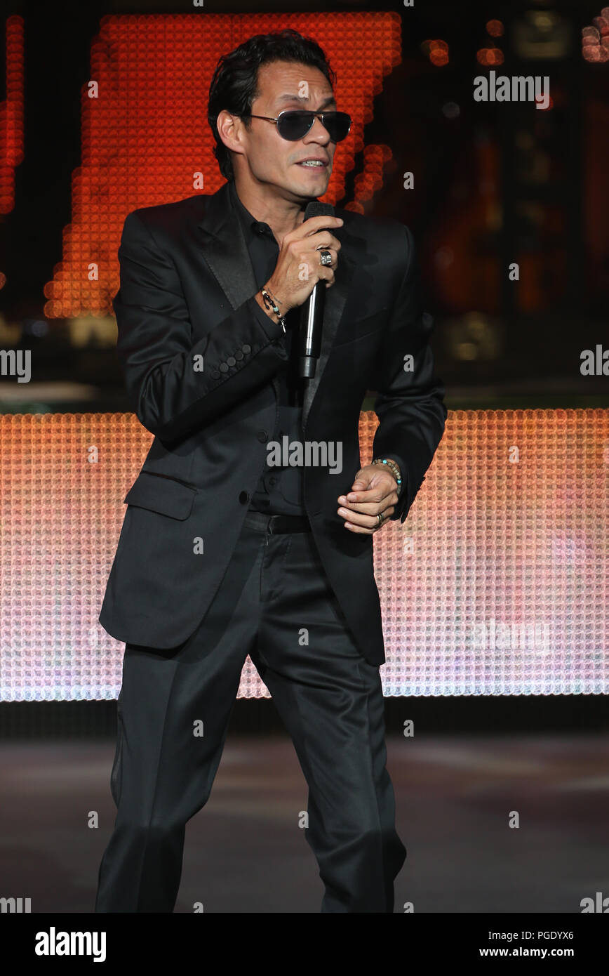 The Puerto Rican singer Marc Anthony, during his concert at The Axis ...