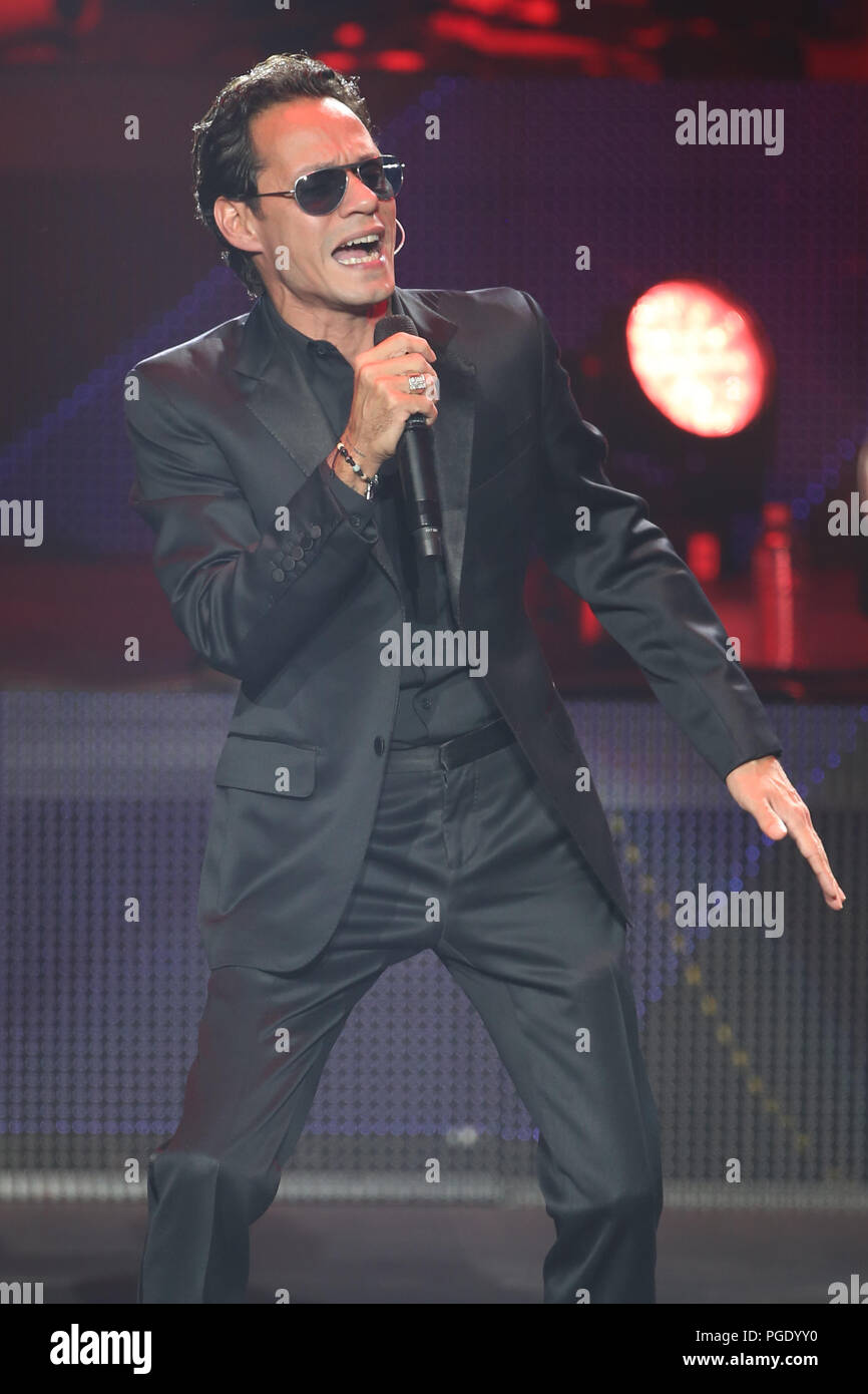 The Puerto Rican singer Marc Anthony, during his concert at The Axis ...
