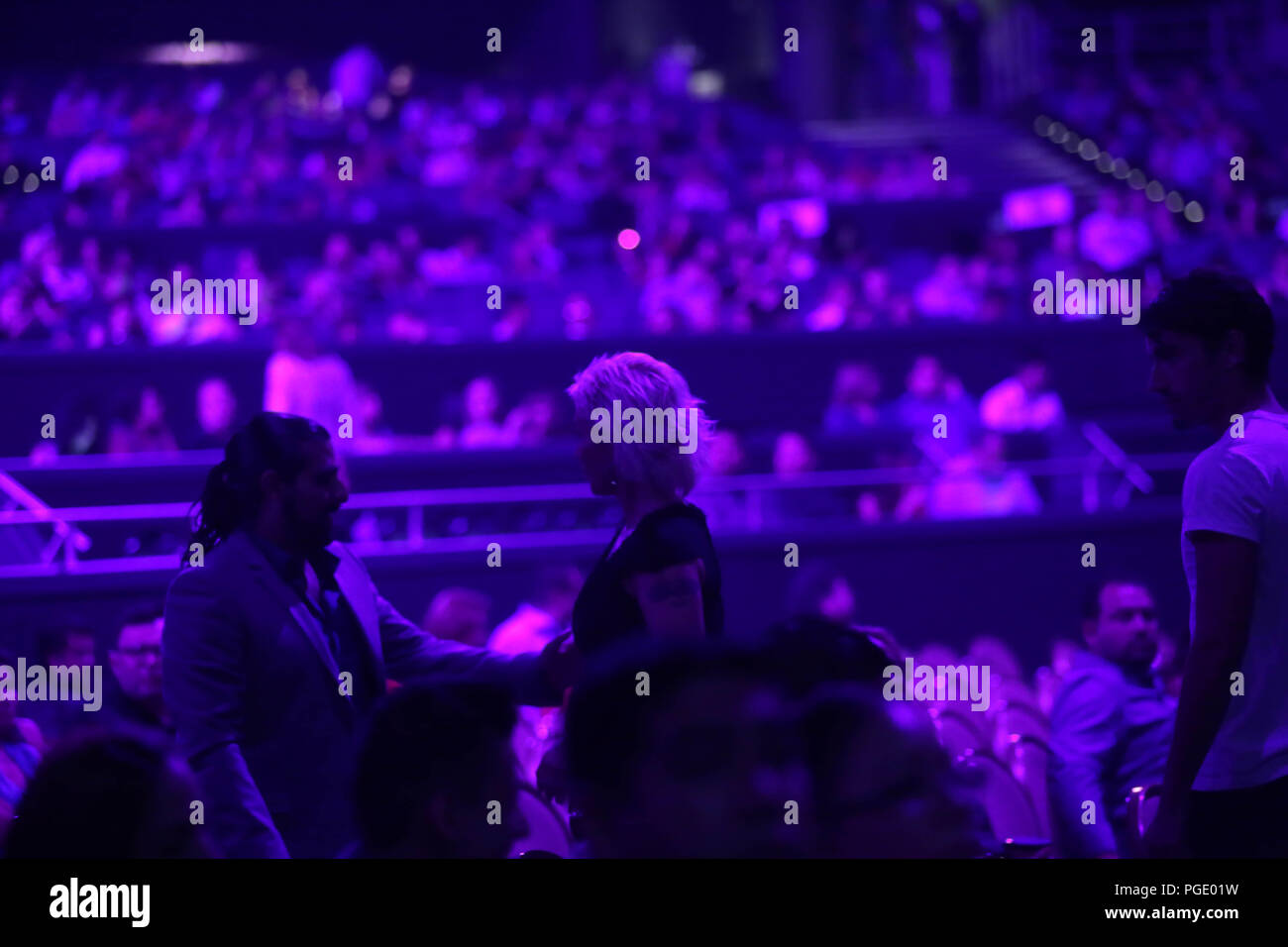Marisela. Mexican singer Juan Gabriel, during his concert on the night ...