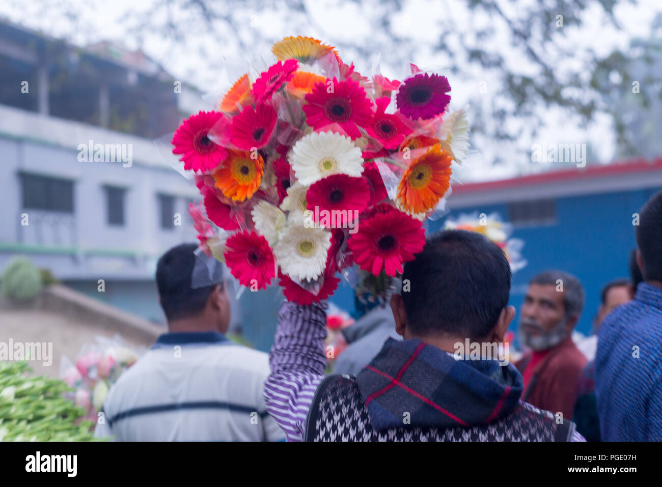 wholesale flowers market, godkhali,Jhikorgacha, jessore 2016 Stock ...