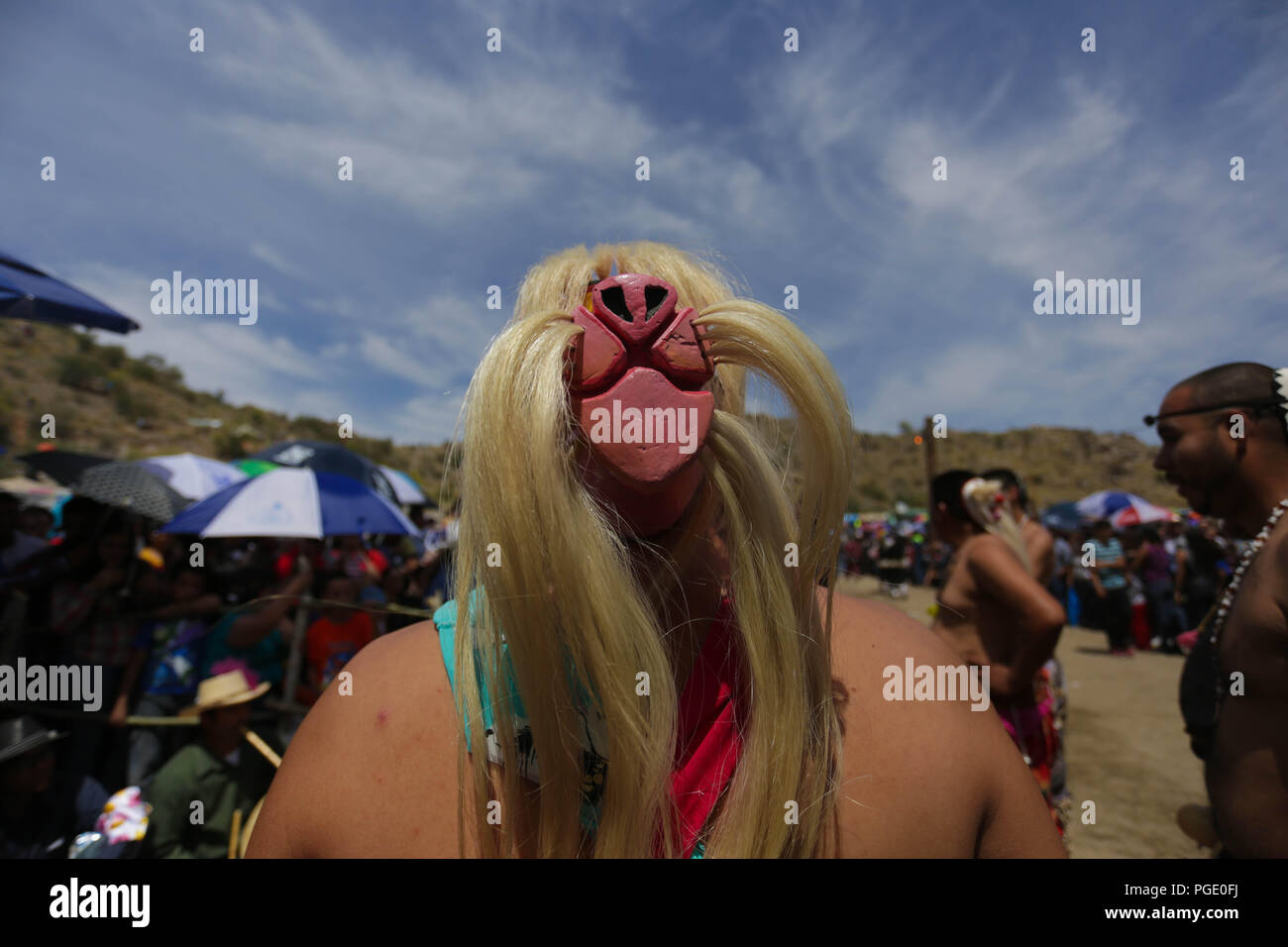 Pharisees of Yaqui tribe perform the ritual burning of masks during the ...