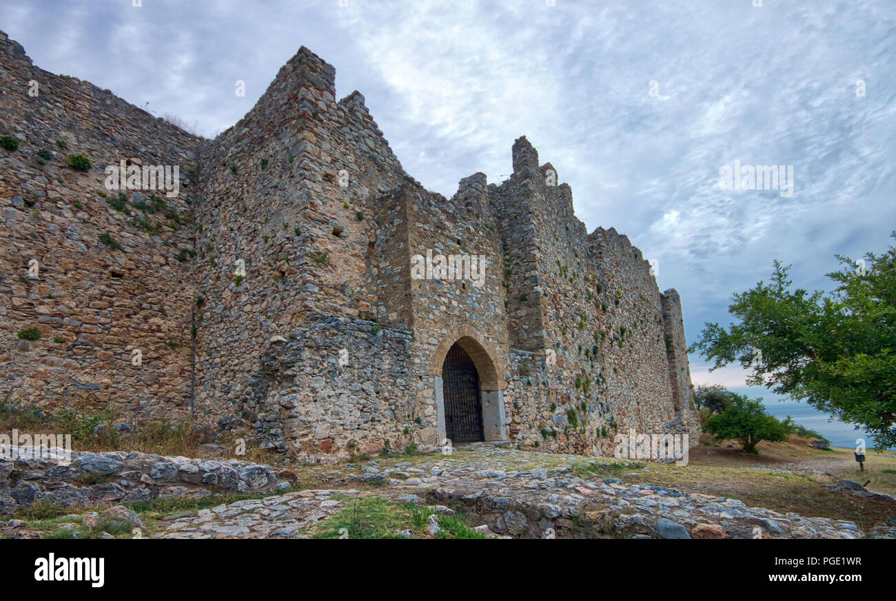 Old ruined fortresses in Greece Stock Photo - Alamy