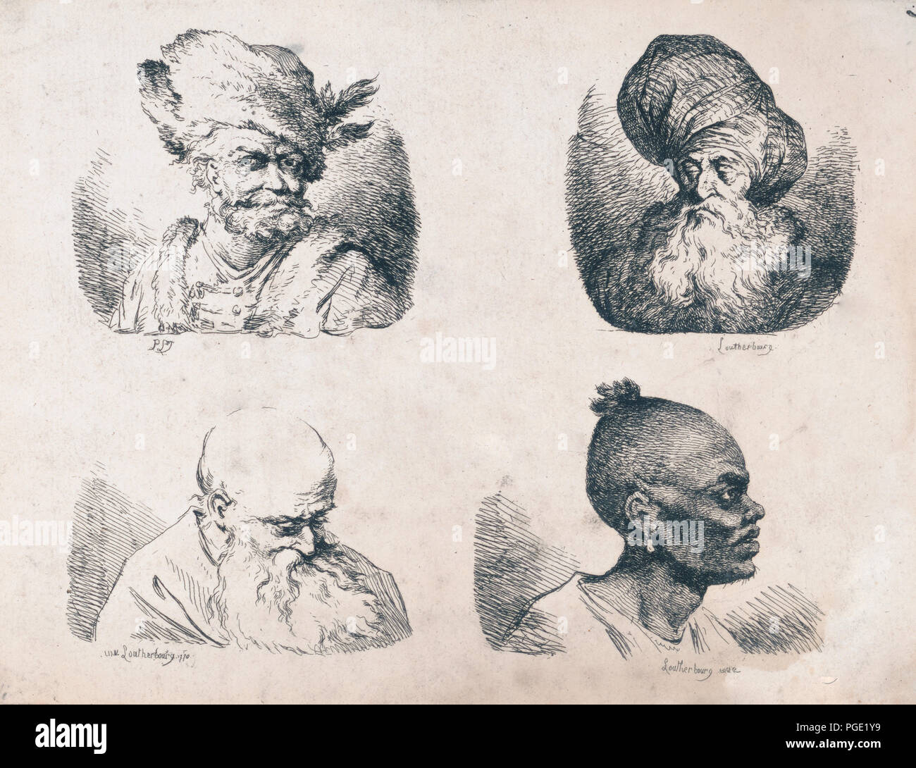 Four exotic heads Stock Photo - Alamy