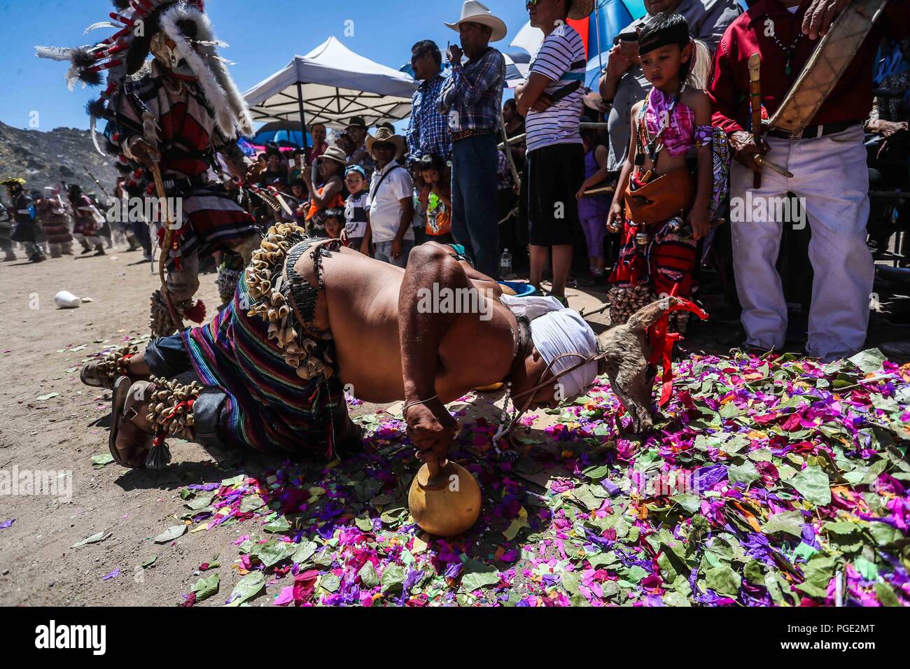 The Pharisees of the Yaqui tribe perform a mask burning ritual during ...