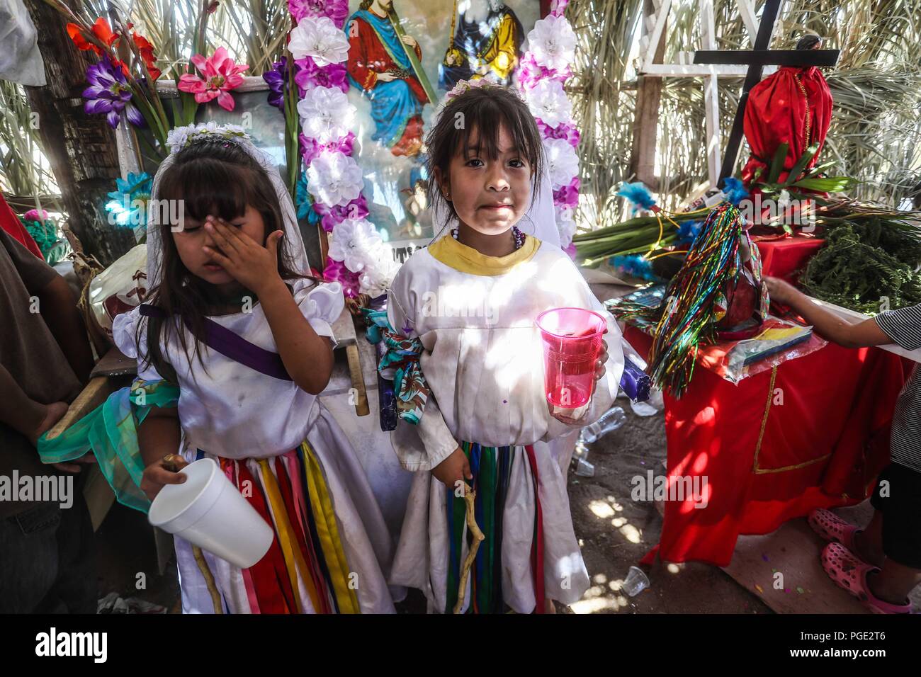 The Pharisees of the Yaqui tribe perform a mask burning ritual during ...