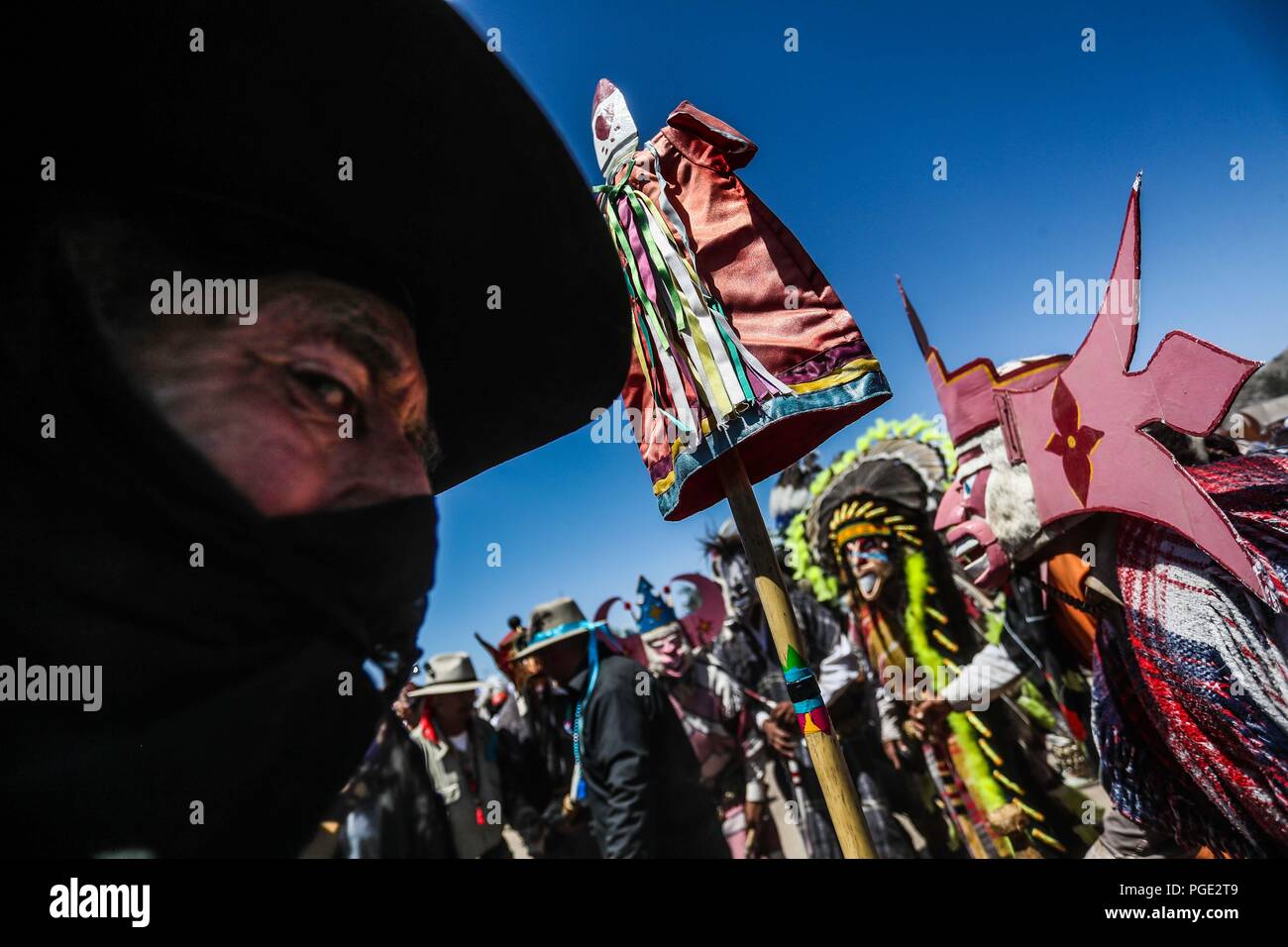 The Pharisees of the Yaqui tribe perform a mask burning ritual during ...