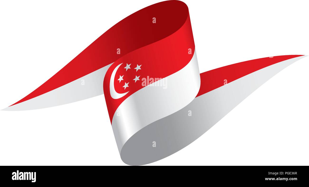 Singapore flag, vector illustration Stock Vector Image & Art - Alamy