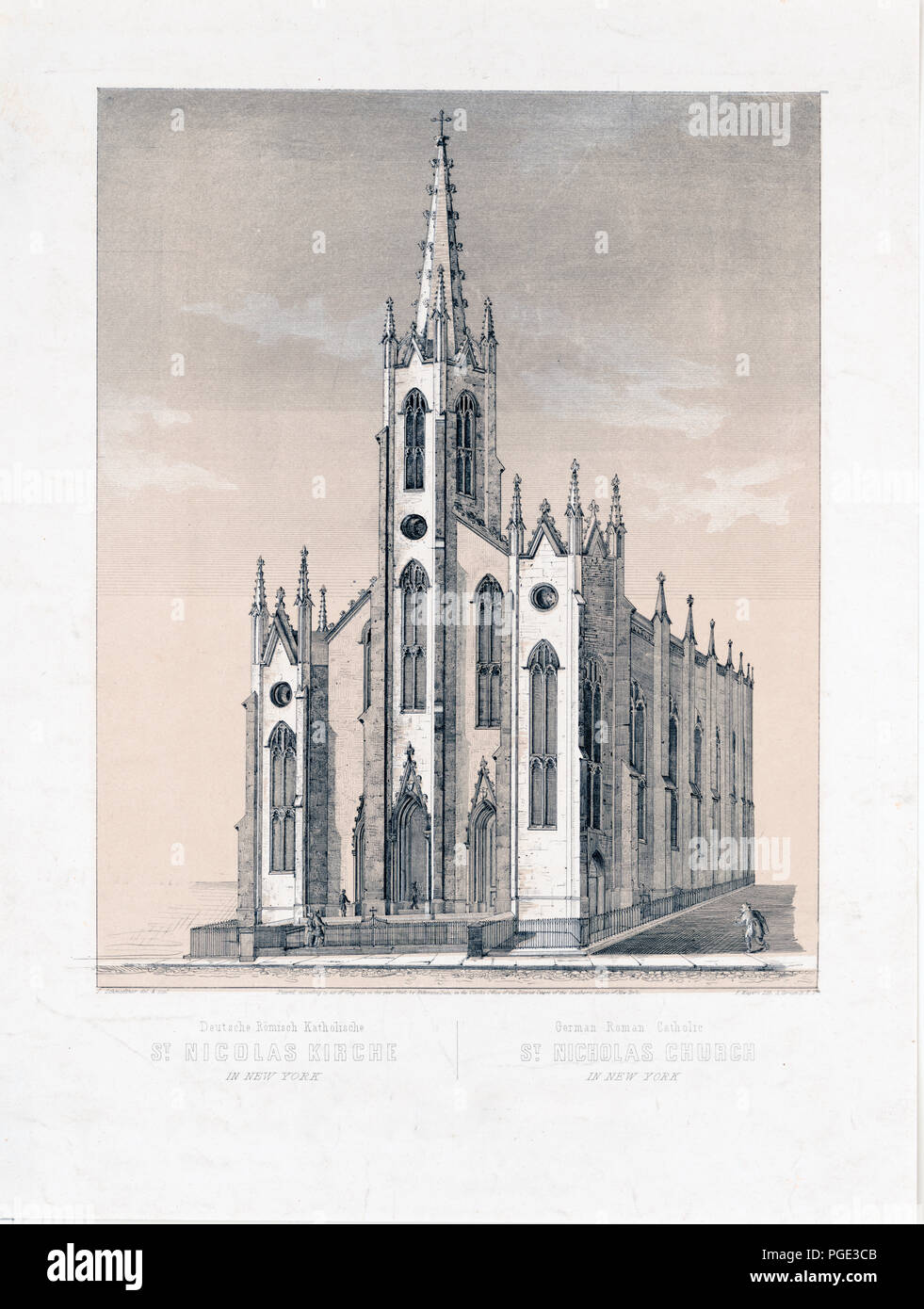 Deutsche Romisch Katholische. St. Nicholas Kirche in New York. German ...