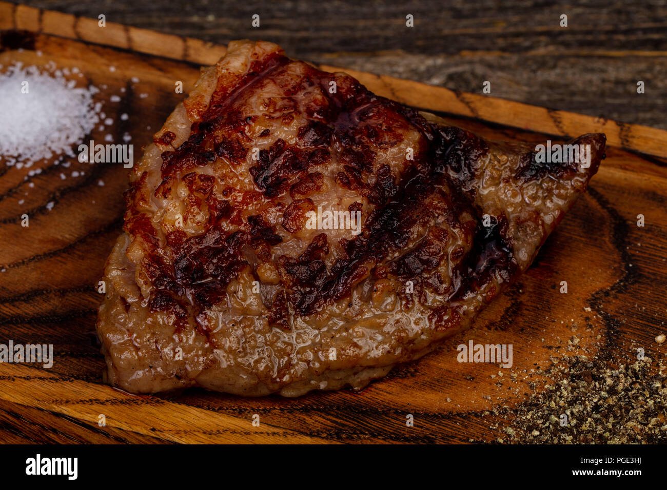 Grilled Beef steak Picanha Black Angus Stock Photo - Alamy