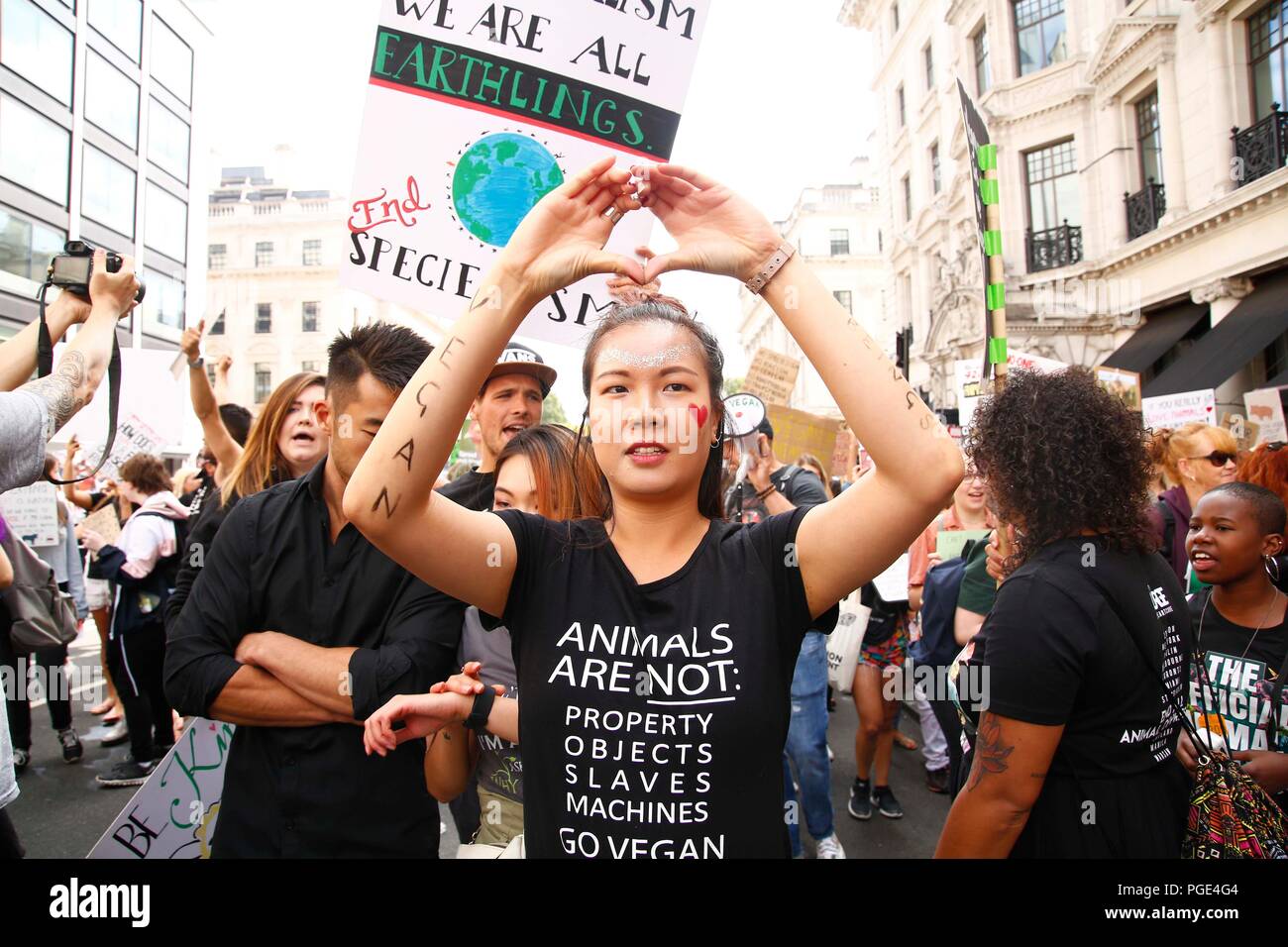 Animal Rights Protest - Central London Stock Photo - Alamy