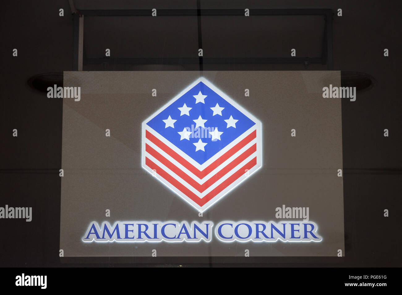 BELGRADE, SERBIA - AUGUST 25, 2018: Logo of the Belgrade American ...