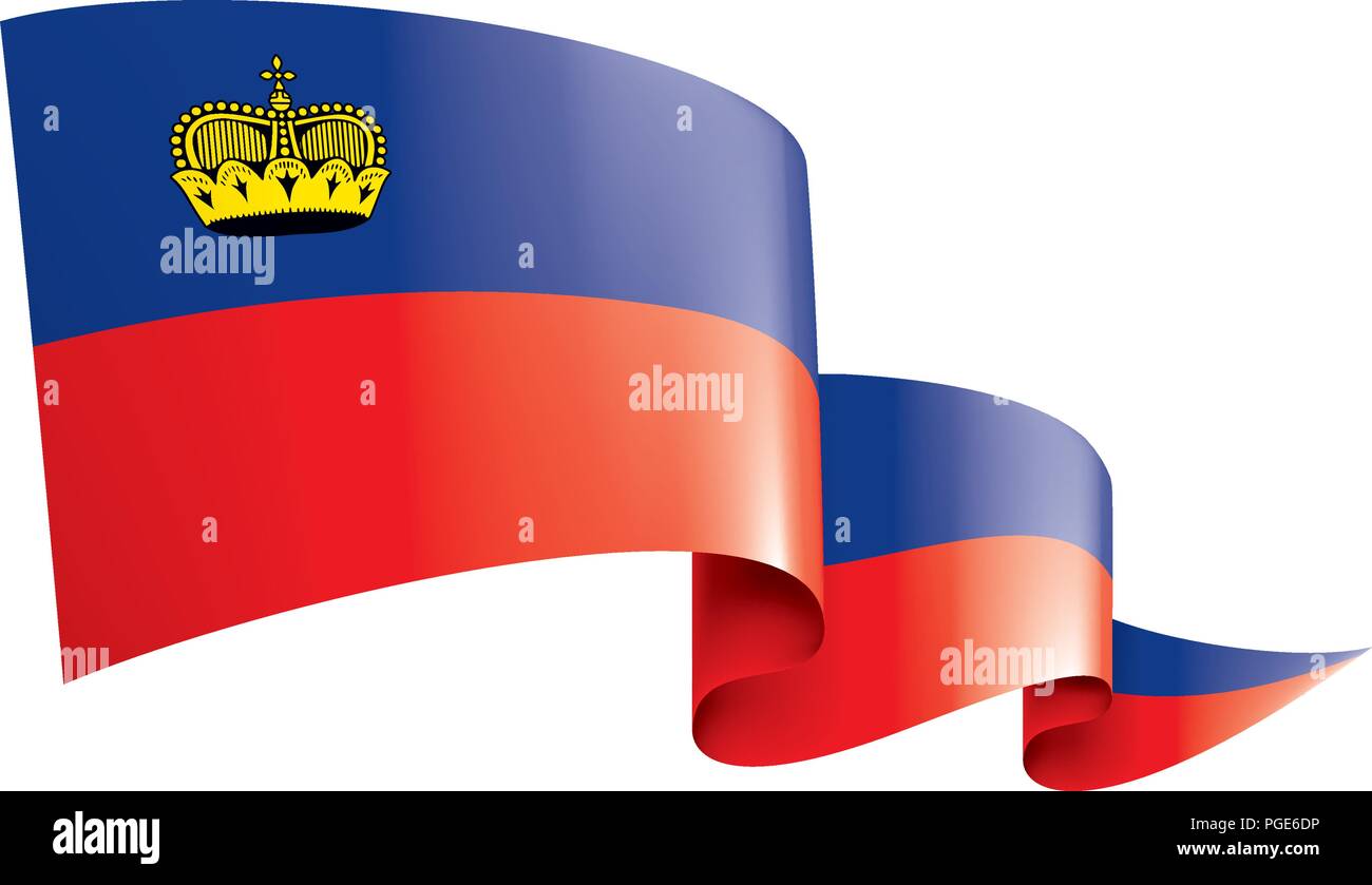 liechtenstein flag, vector illustration on a white background Stock ...