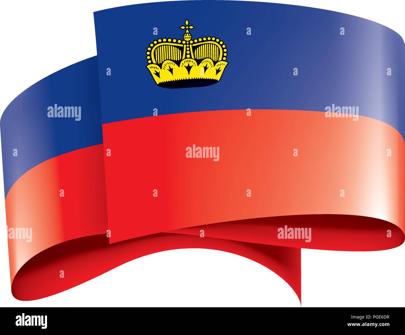 liechtenstein flag, vector illustration on a white background Stock ...